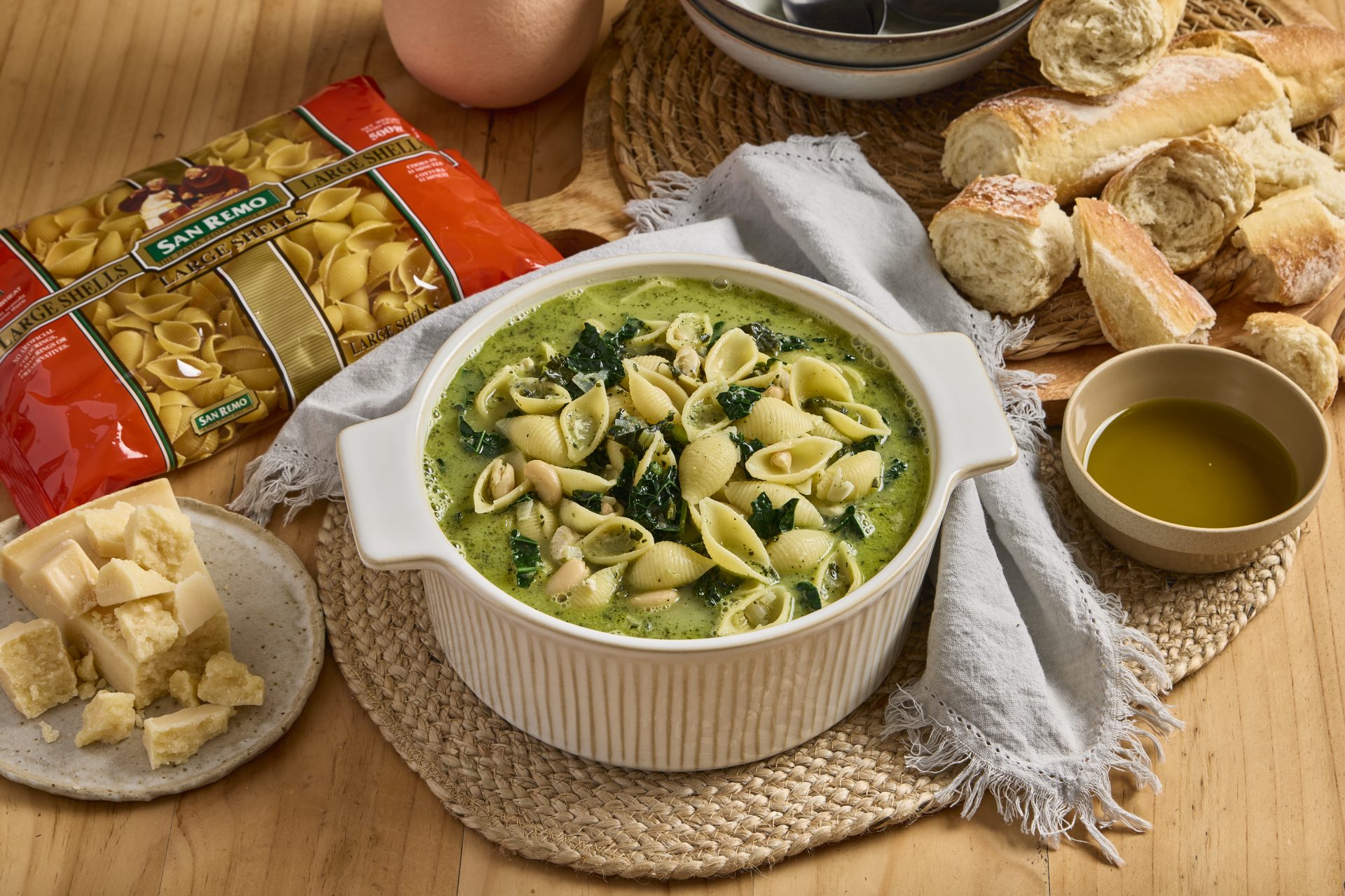 Creamy Tuscan Chicken Soup with San Remo Shells - San Remo